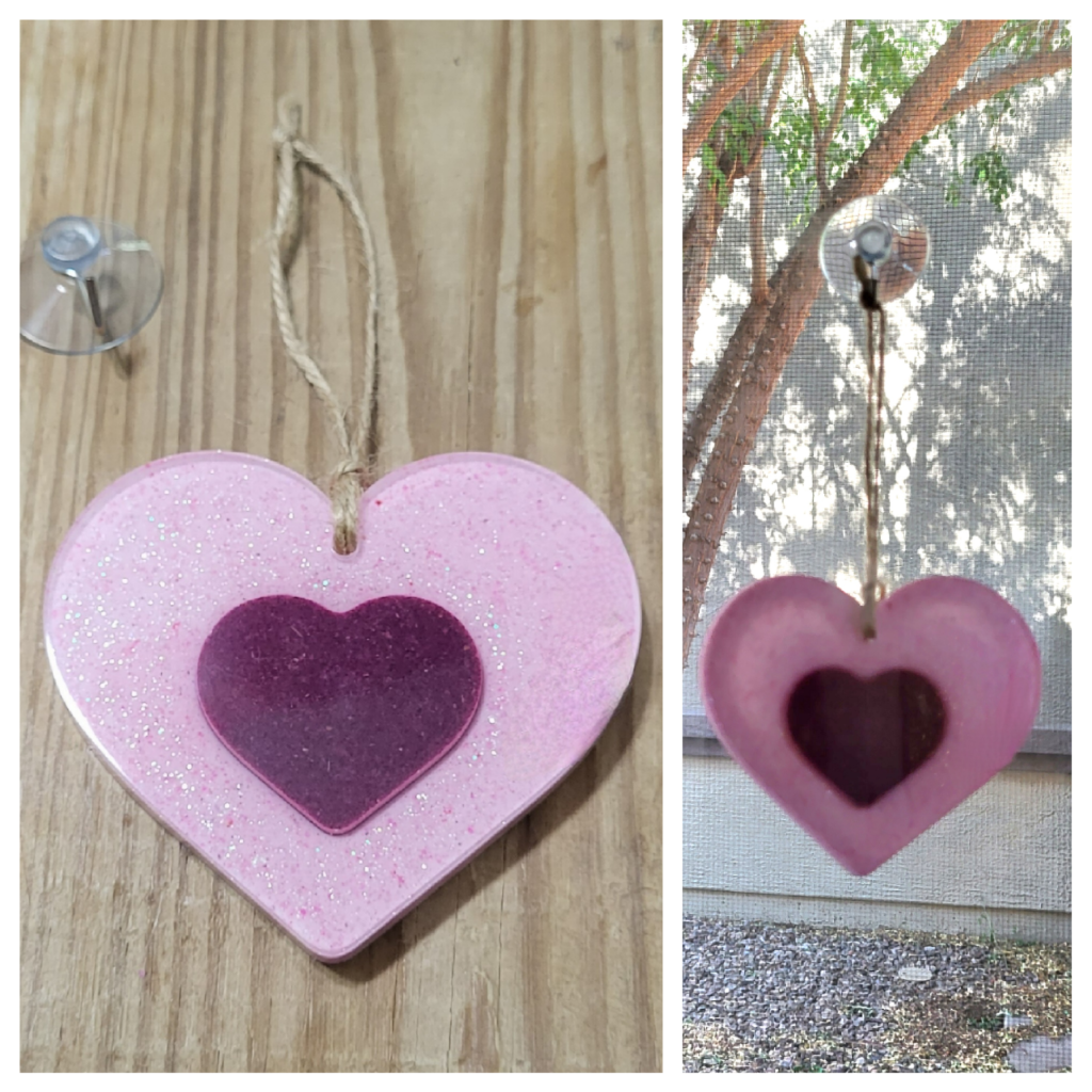 555 Heart W Heart Suncatcher A Lacy Creation Petals To Memories
