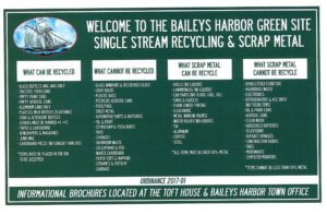 Recycling - Baileys Harbor