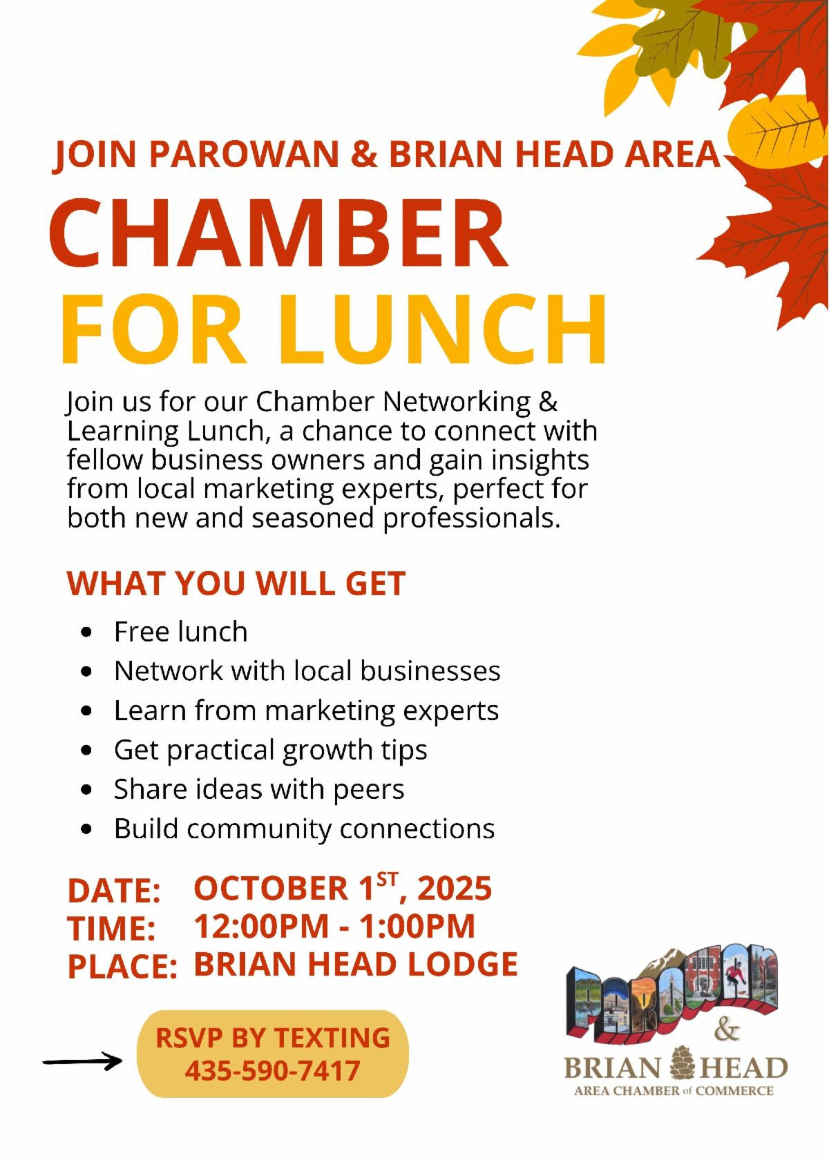 10-1-25 Chamber Luncheon – Brian Head Town