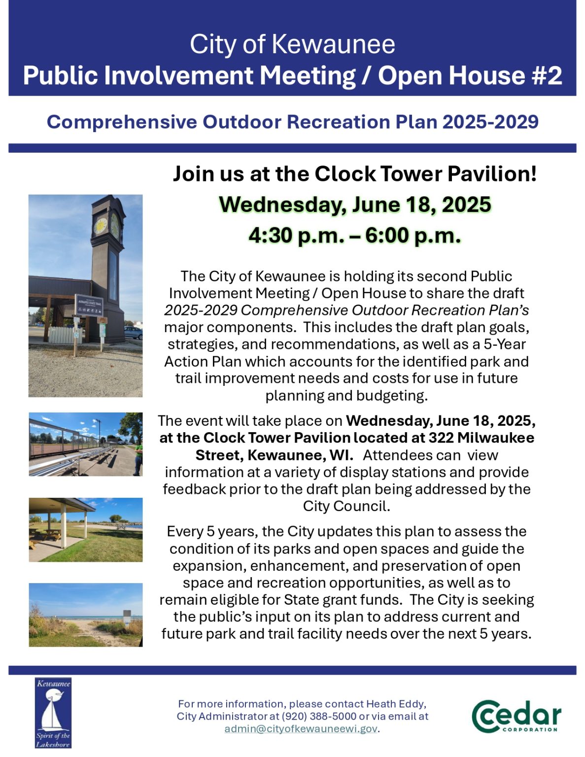 Public Involvement Meeting / Open House #2 – City of Kewaunee