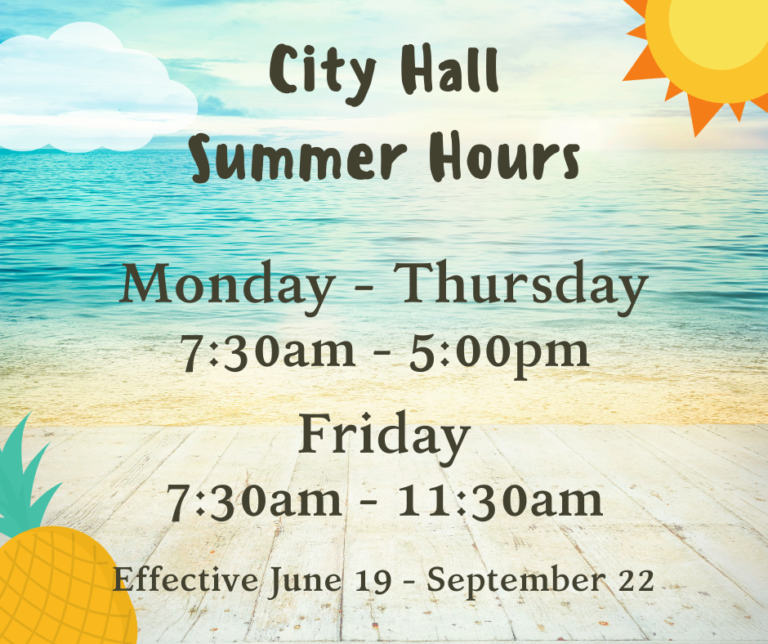 Summer Hours at City Hall – City of Mineral Point