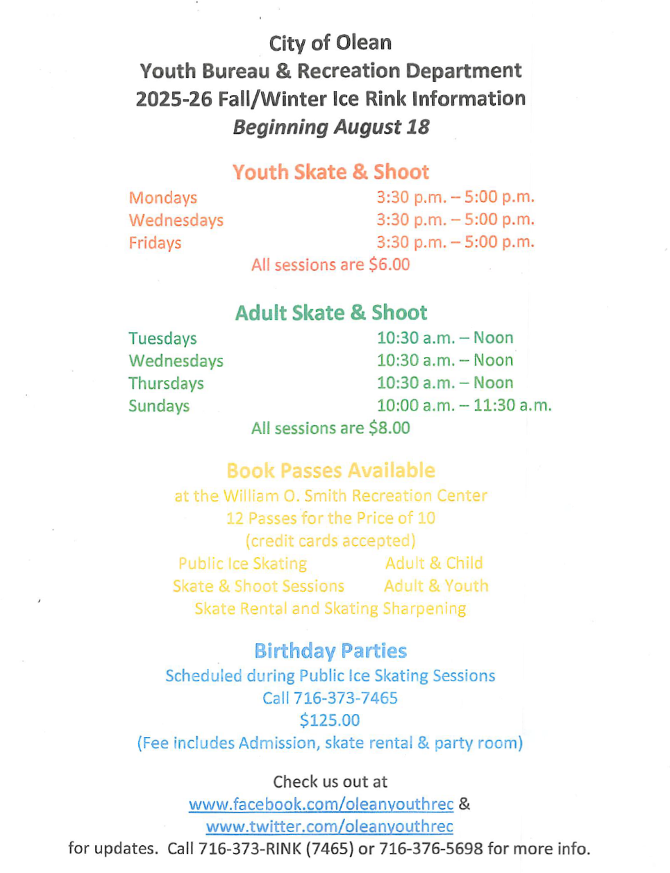 Youth & Recreation - City of Olean