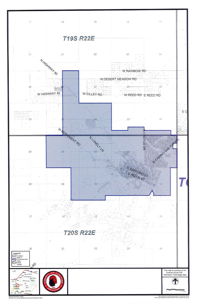 Map of Tombstone – City of Tombstone, Cochise County, Arizona