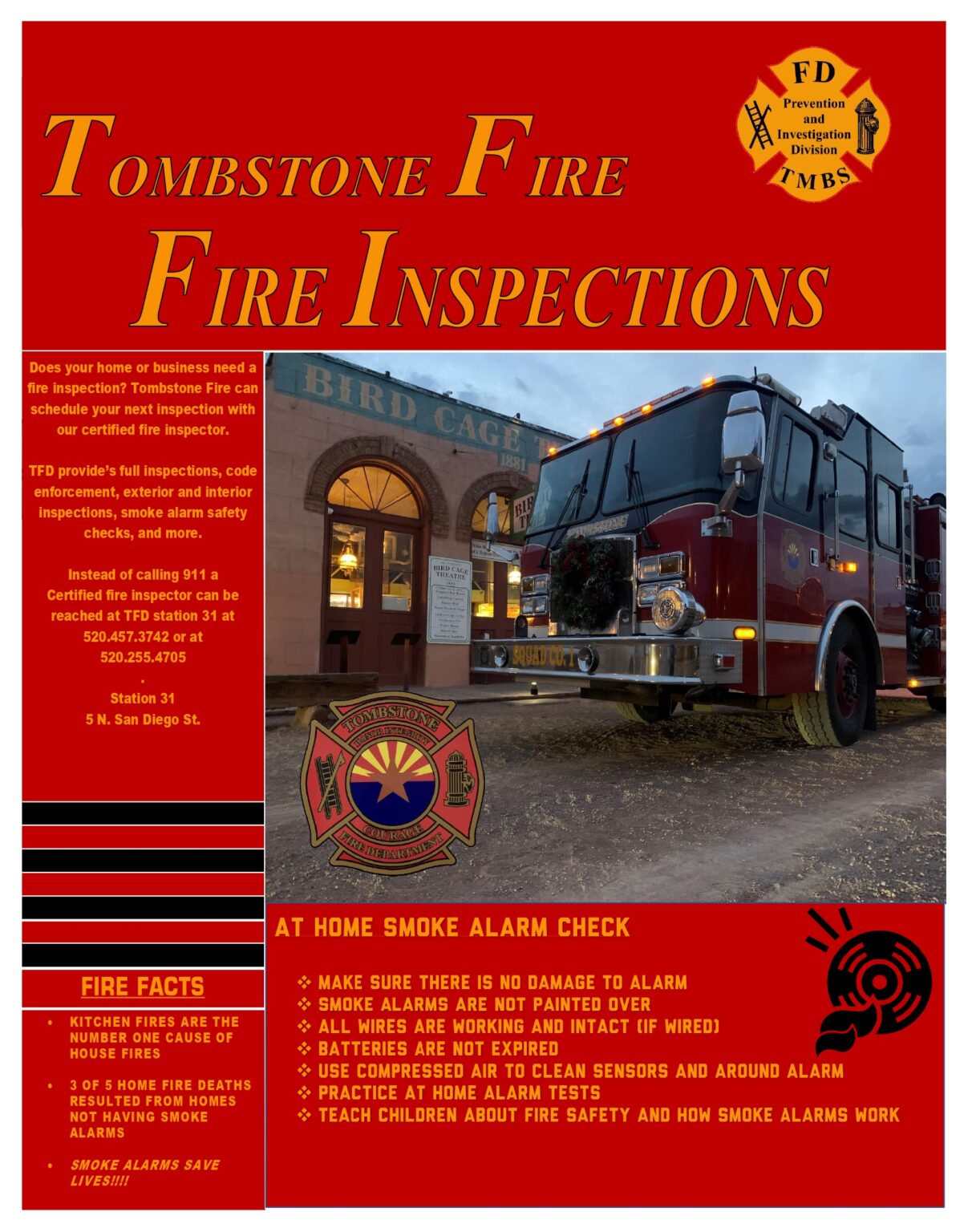Tombstone Fire Department – City of Tombstone, Cochise County, Arizona
