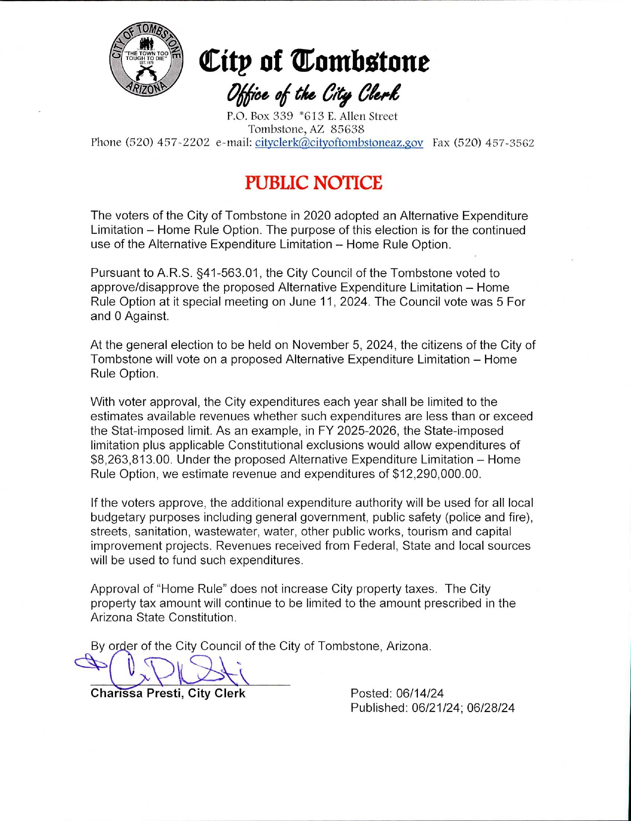 Home-Rule-Council-Vote-Public-Notice-06-14-2024 – City of Tombstone ...
