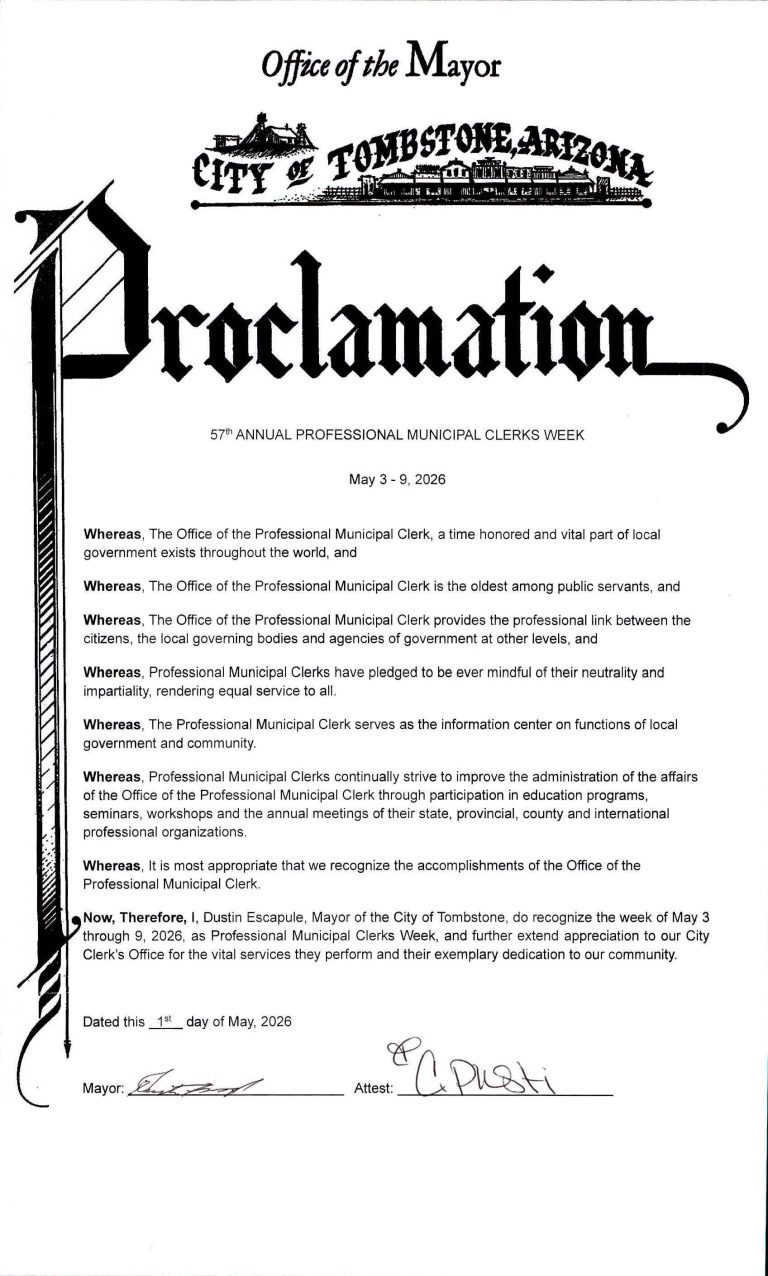 57th Annual Professional Municipal Clerk’s Week Proclamation – City of ...