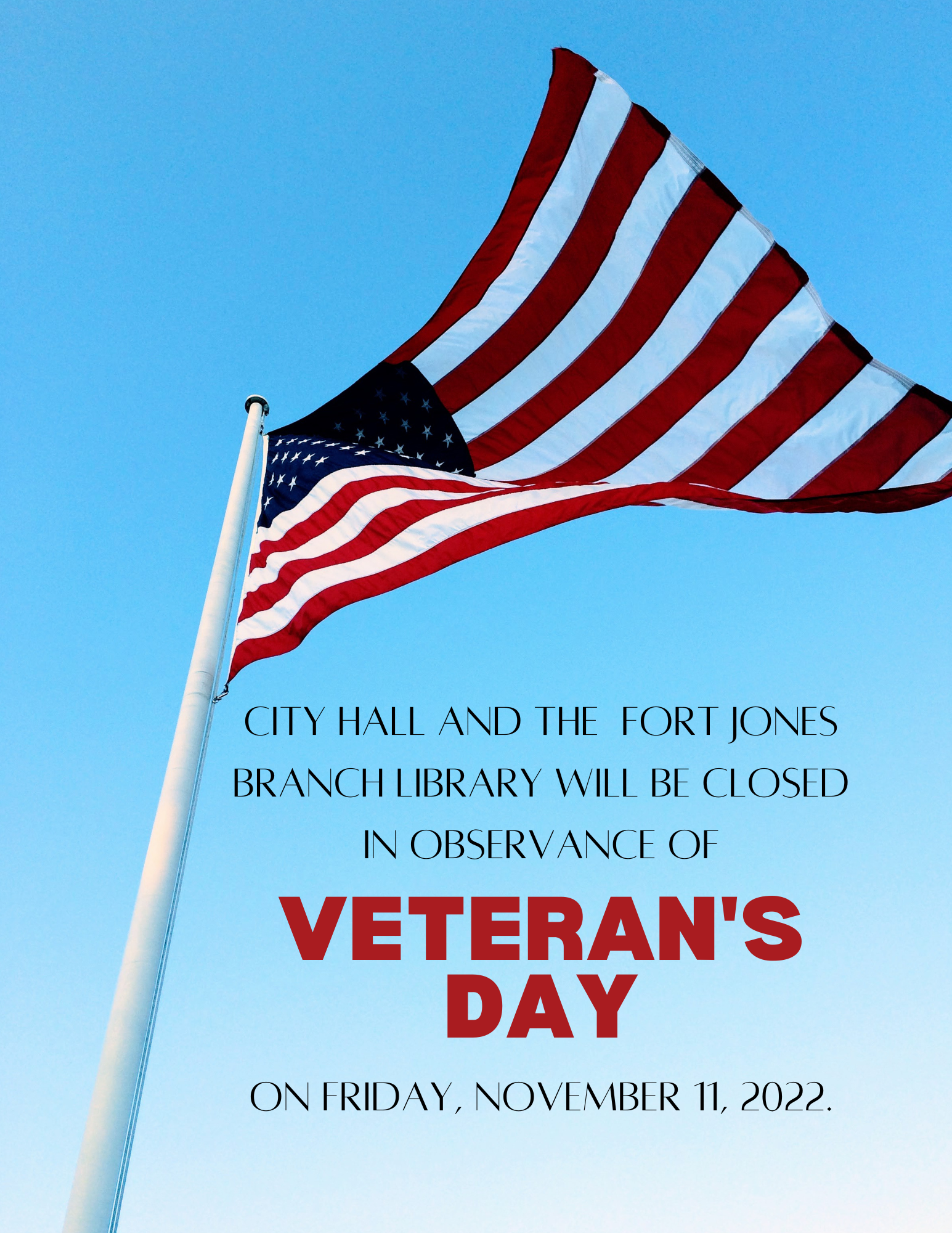 Closed Veteran’s Day – Town of Fort Jones, Siskiyou County, CA