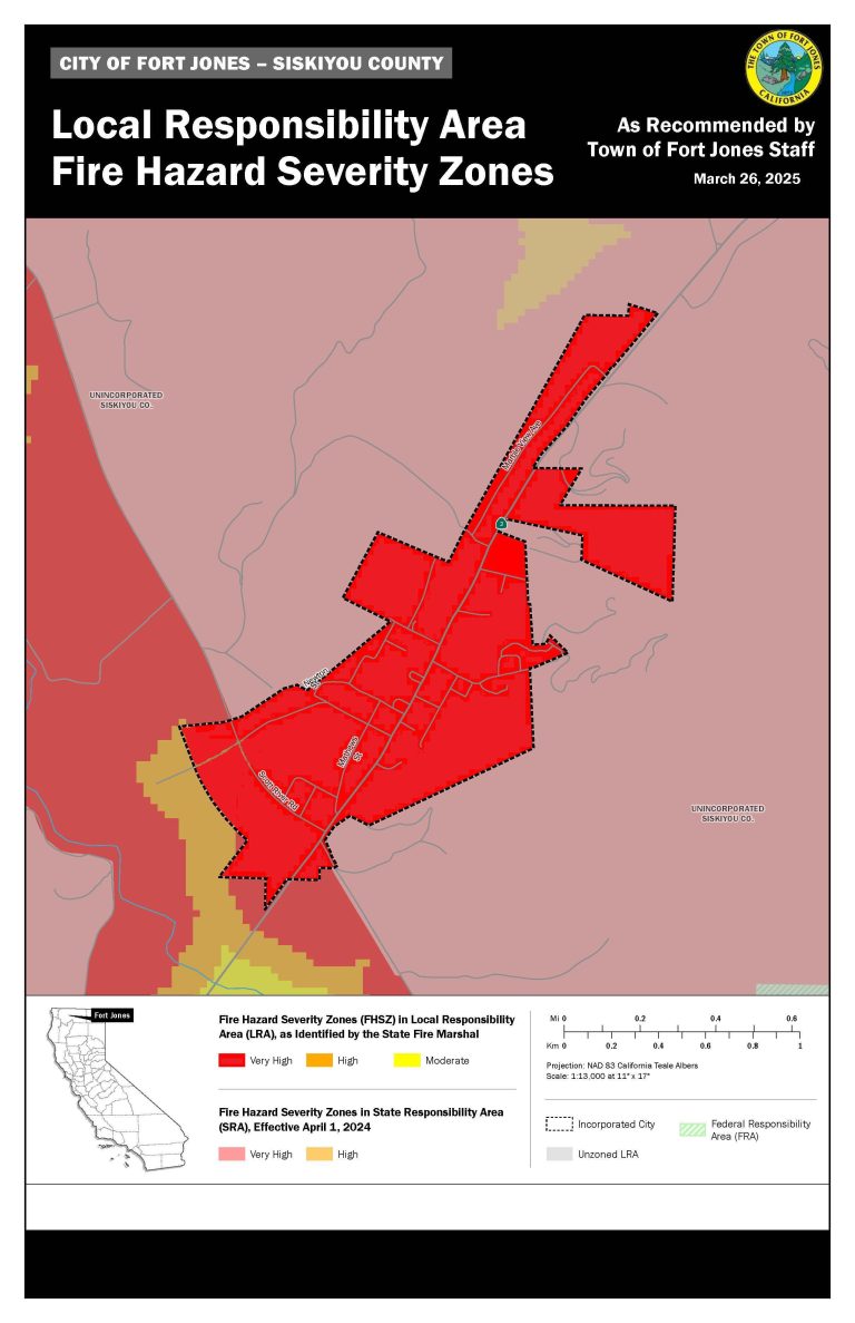 Fort Jones Hazard Severity Zones Map – Town of Fort Jones, Siskiyou ...
