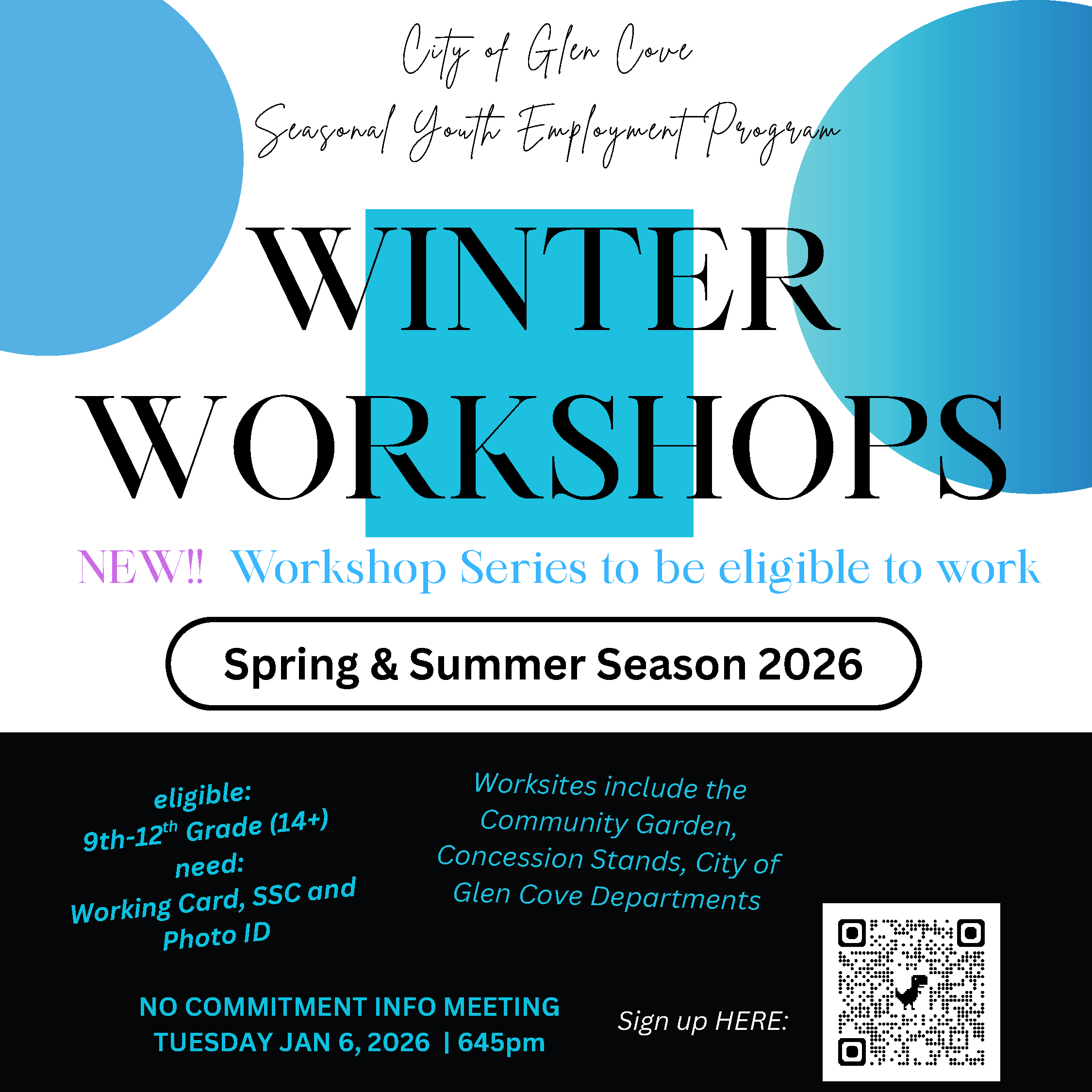 2026 Seasonal Youth Employment Program - City of Glen Cove