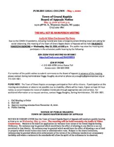Mancl-agenda – Town of Grand Rapids, Wood County, Wisconsin
