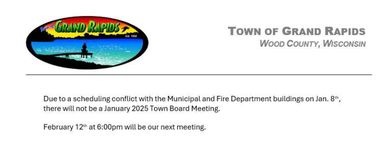 News & Notices – Town of Grand Rapids, Wood County, Wisconsin