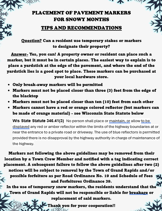 snow – Town of Grand Rapids, Wood County, Wisconsin