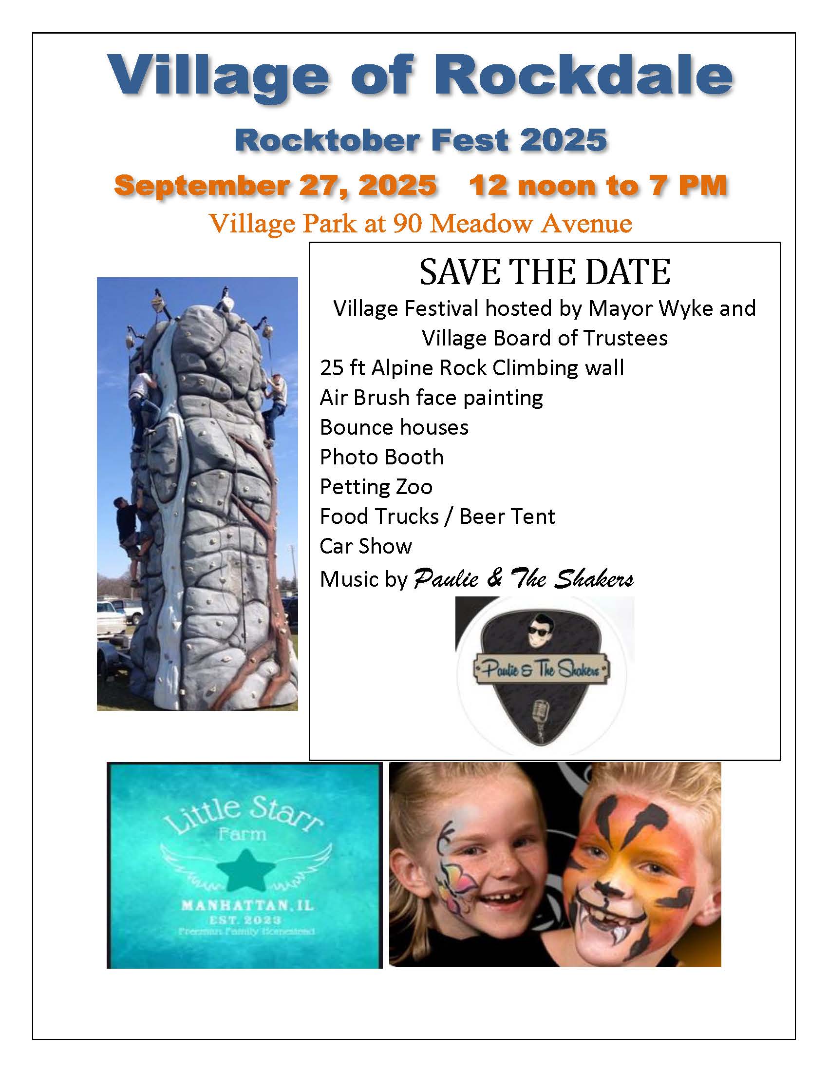 2025 Rocktober Fest Flier – Village of Rockdale