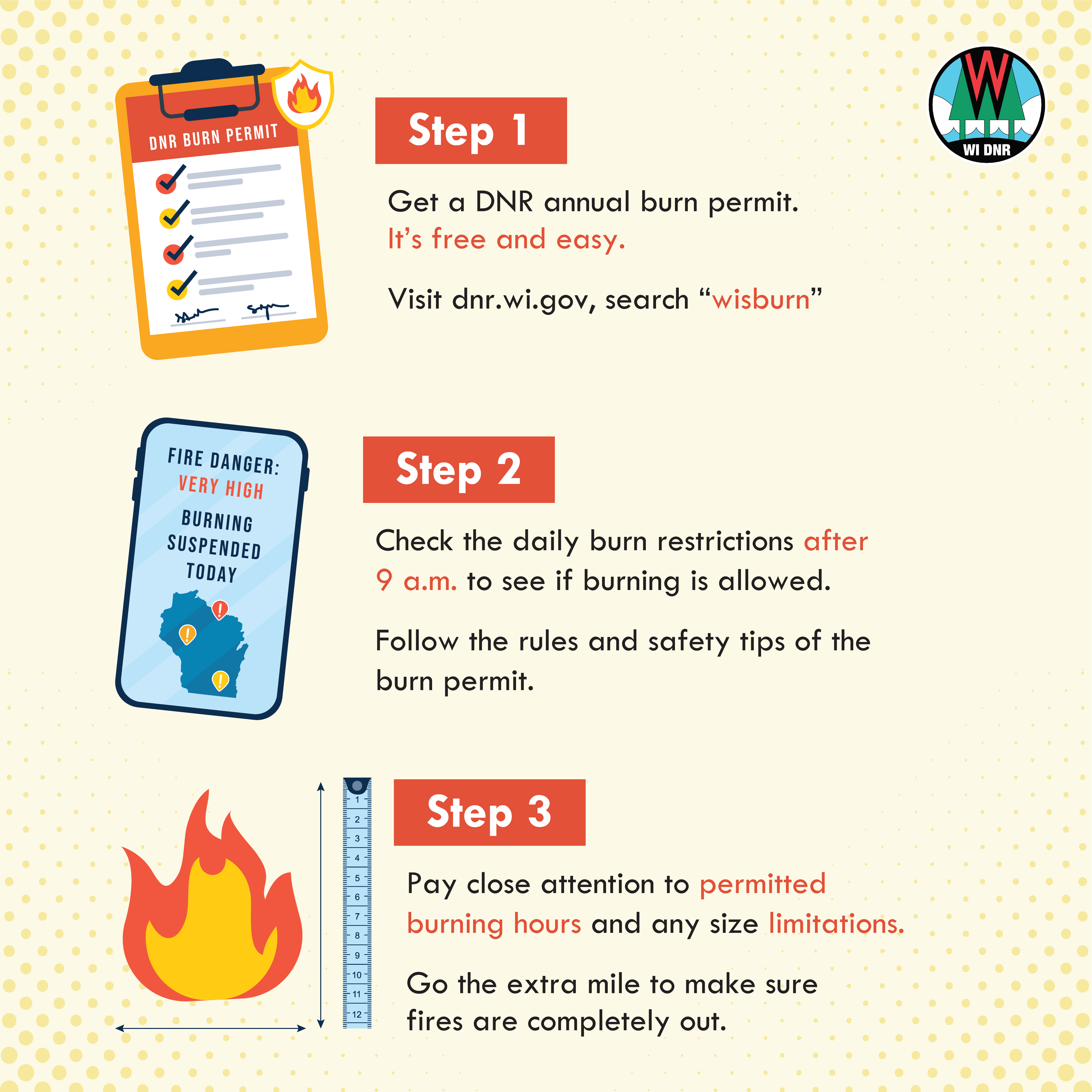 DNR Burning Restrictions – Town of Rome, Adams County, Wisconsin