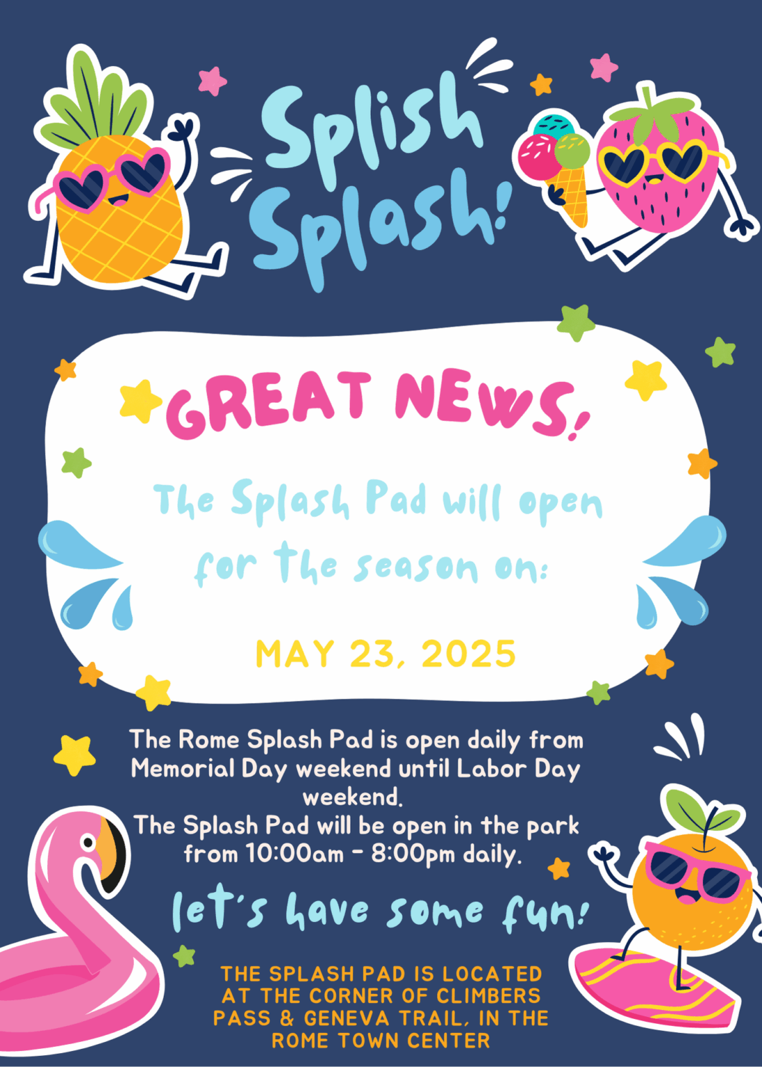 Splash Pad – Town of Rome, Adams County, Wisconsin