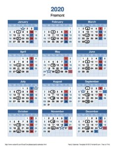 2020-Calendar – Town of Fremont, Waupaca County, WI