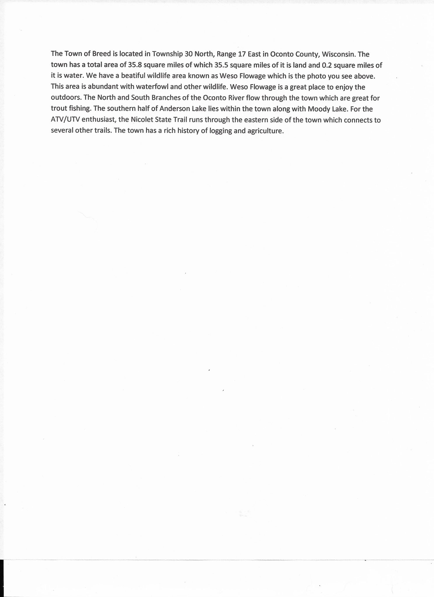 Town History – Town of Breed