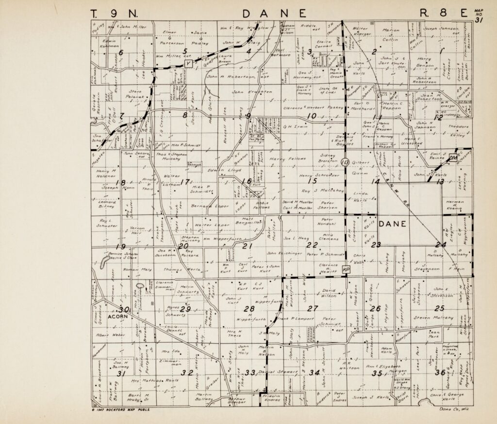 More Old Town Plat Maps - Town of Dane, Dane County, Wisconsin