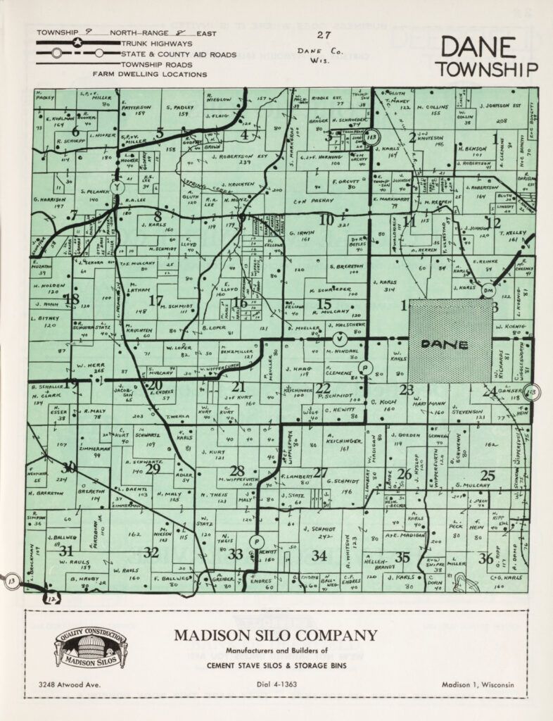 More Old Town Plat Maps - Town of Dane, Dane County, Wisconsin