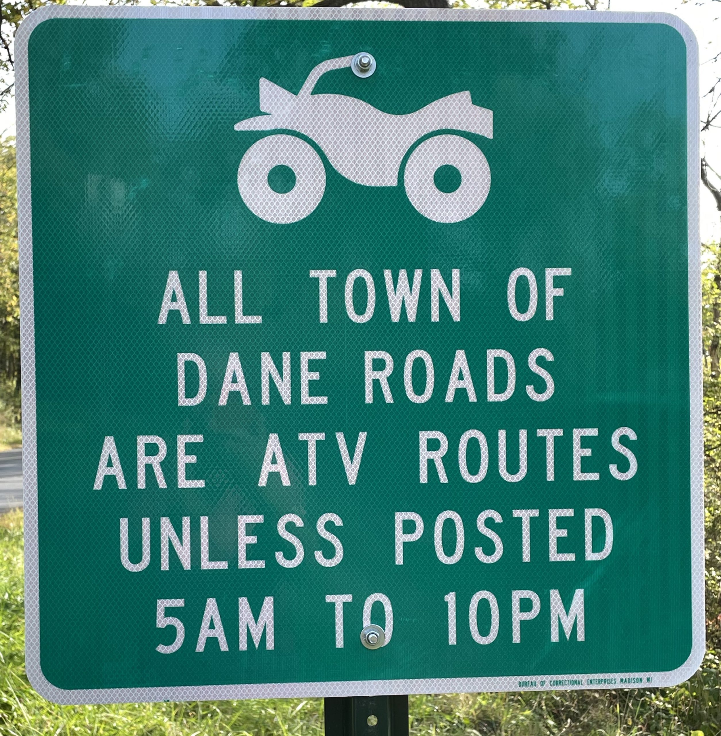 Town of Dane Roads are Now Open for ATV/UTV Traffic - Town of Dane ...