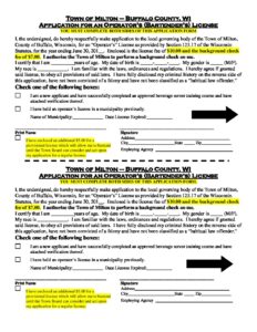 Generic Application for Operators License – Town of Milton, Buffalo ...