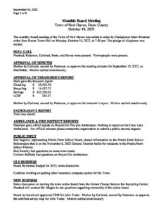 2022-10-10-Monthly-Board-Meeting-Minutes – Town of New Haven