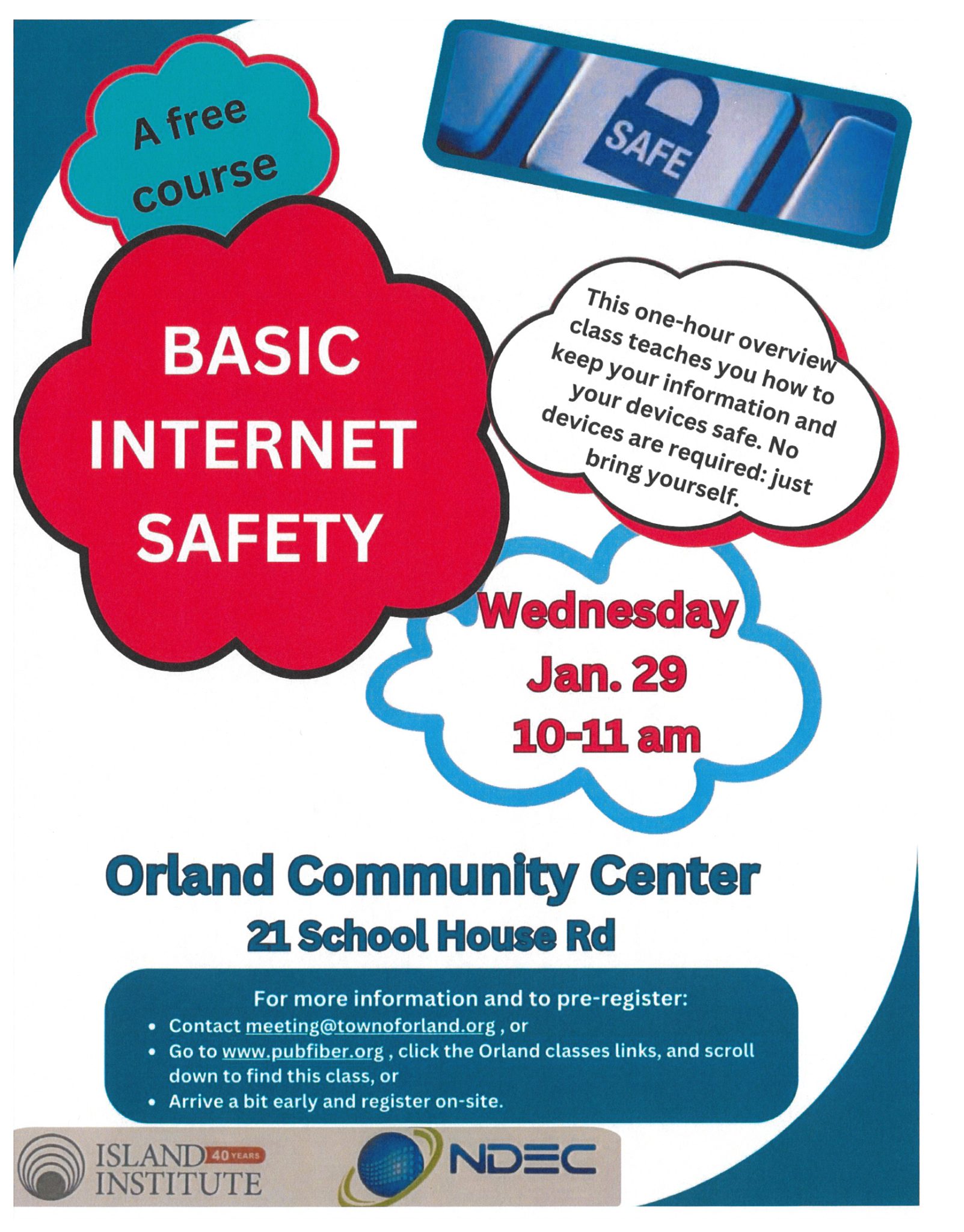 Basic Internet Safety 1/29/2025 - Town of Orland
