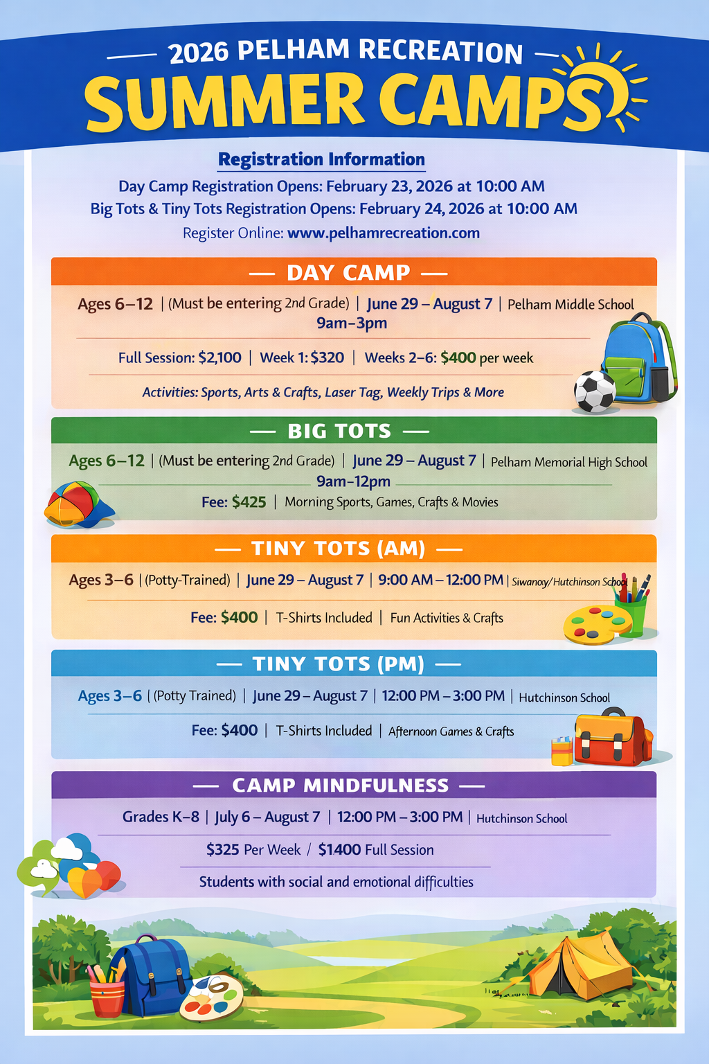 Summer Day Camp - Registration - Town of Pelham