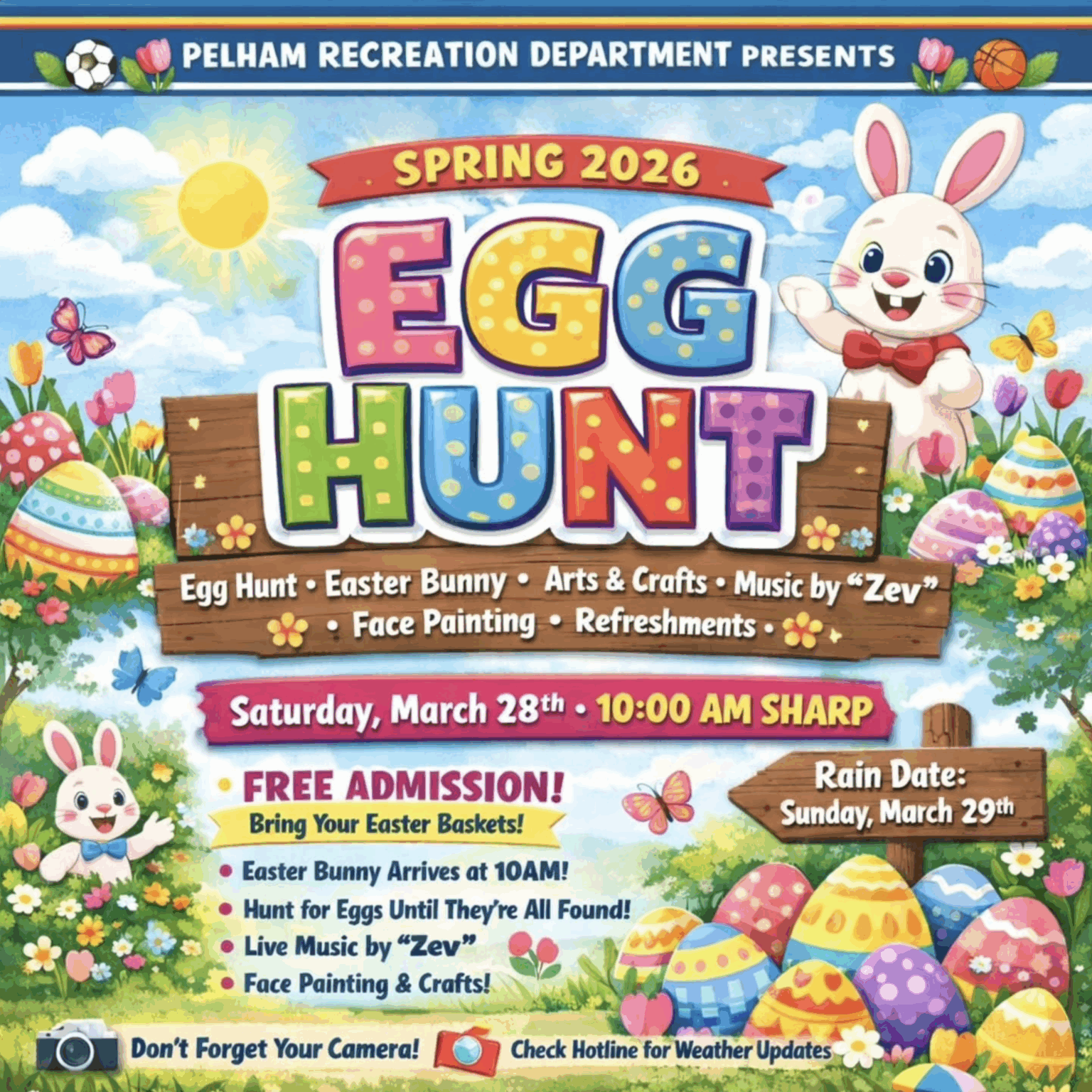 Egg Hunt - Saturday, March 28 - Town of Pelham