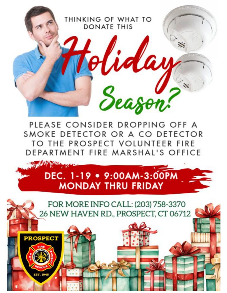 Donate Smoke Detectors & CO Decters to the Prospect Fire Marshal - Town ...