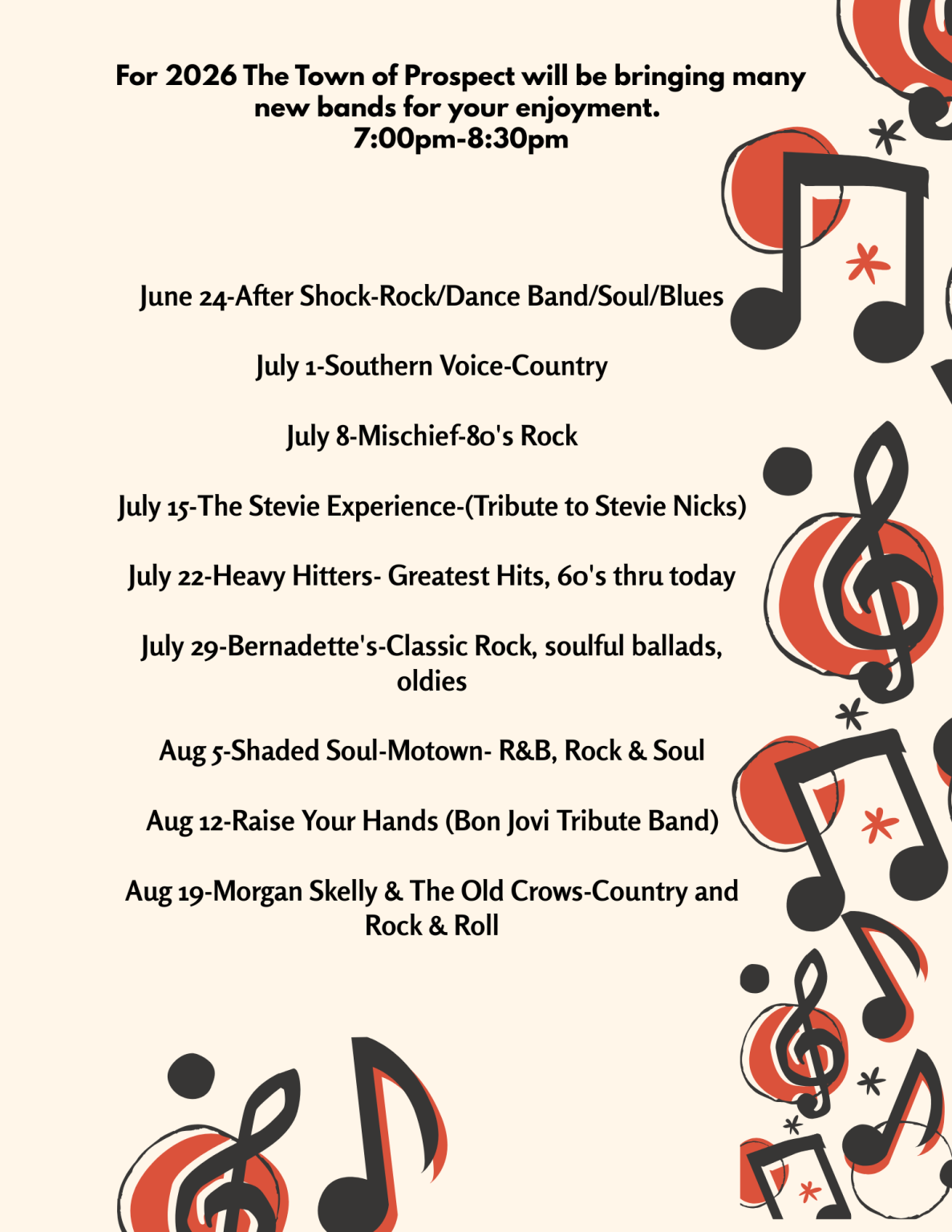 Summer Band Concerts - Town of Prospect