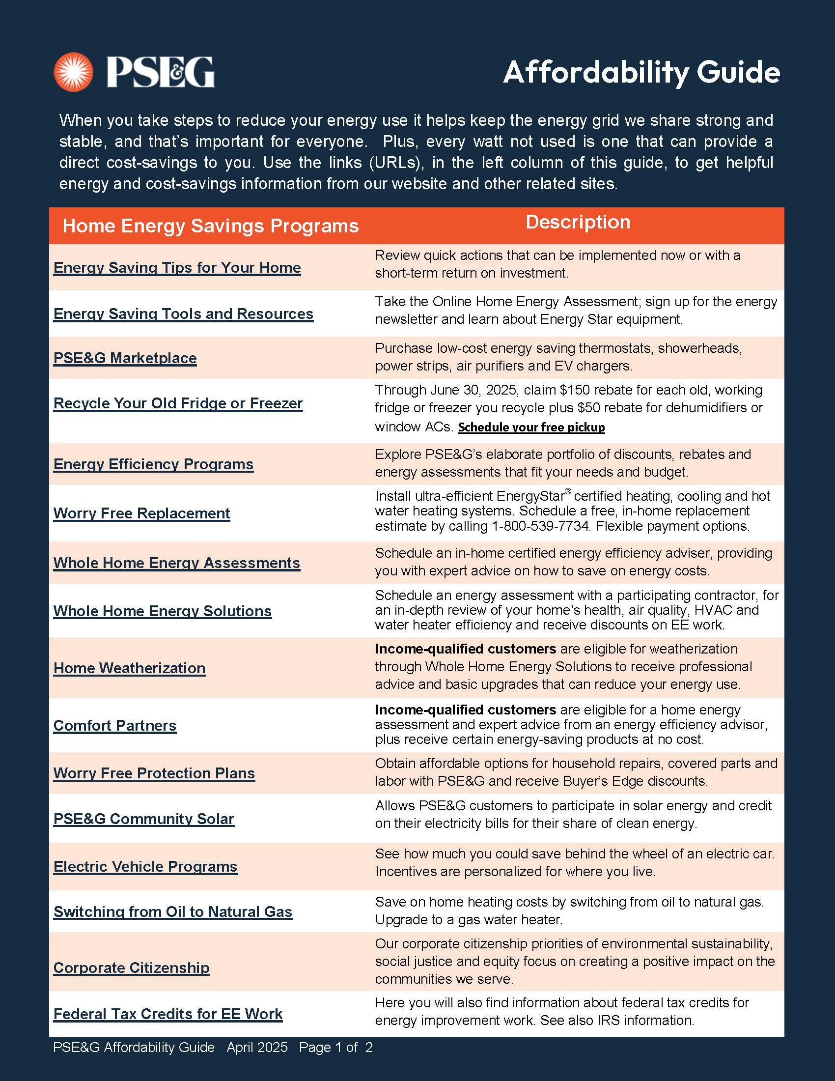PSE&G Affordability Guide – Township of Mount Holly