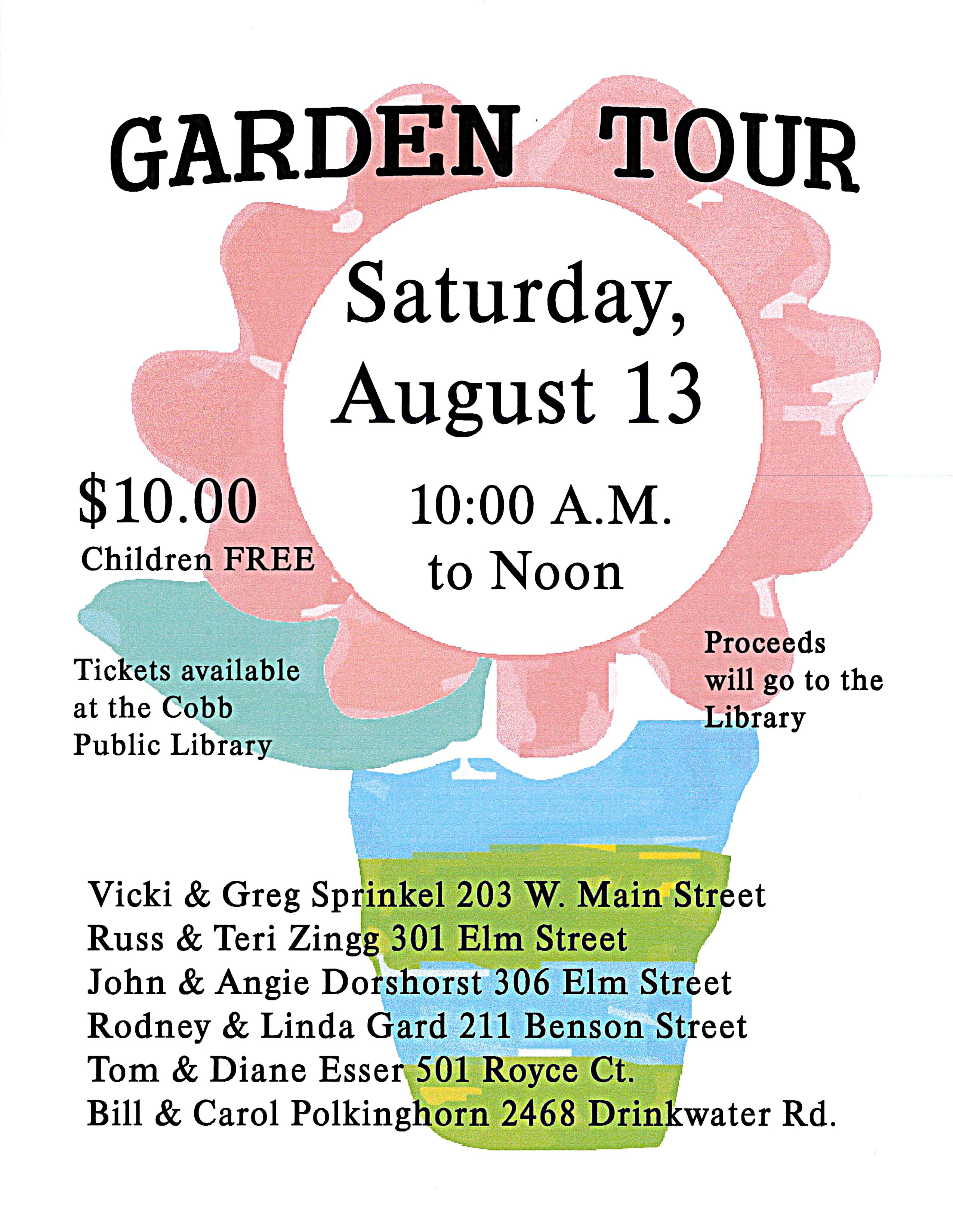 garden tour – Village of Cobb, Iowa County, Wisconsin